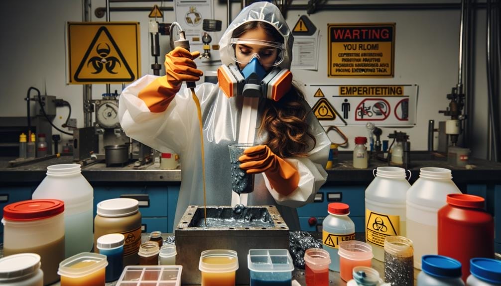 Safety Equipment for Handling Liquid Glass Epoxy